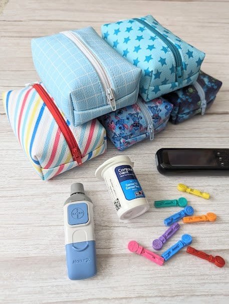 Boxy Diabetic Glucose Monitor / Testing Kit Zip Pouch Prints - Sherbet ...